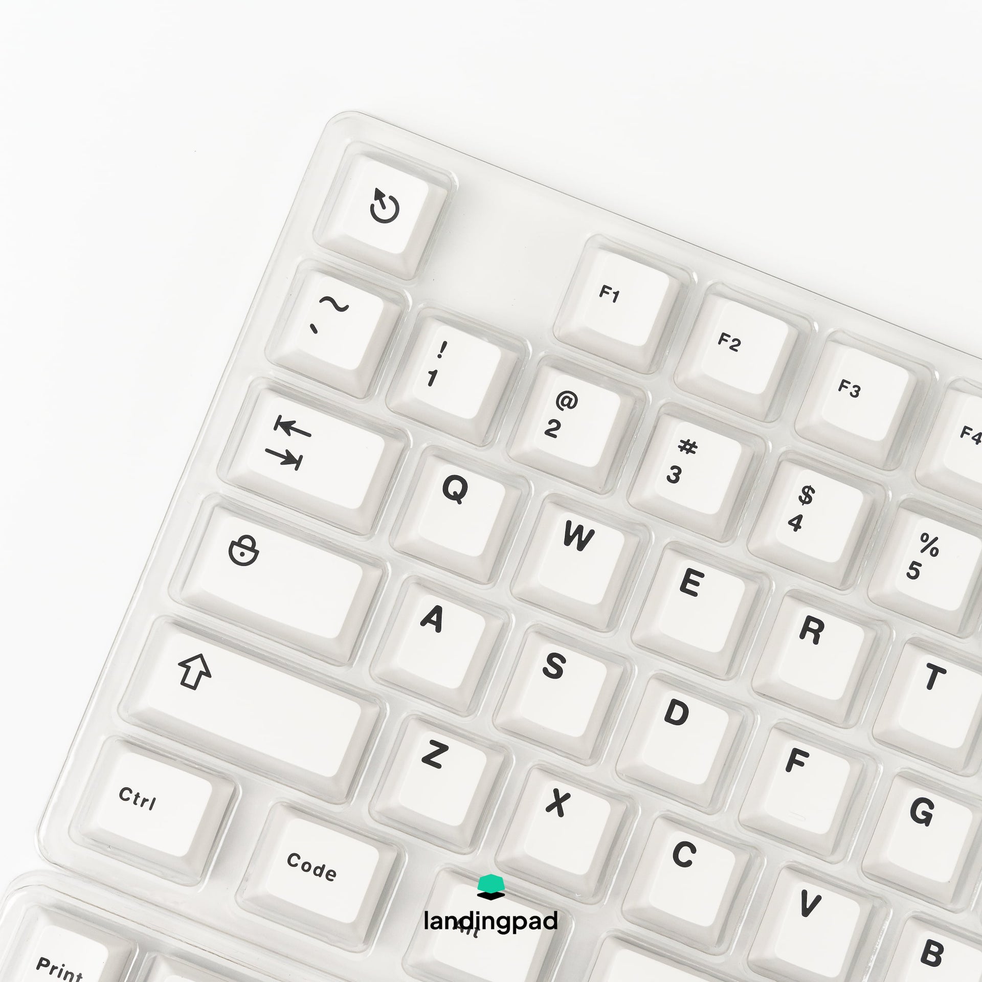 Icon BoW Black-on-White ABS Keycap Set | Custom Keyboard Keycaps