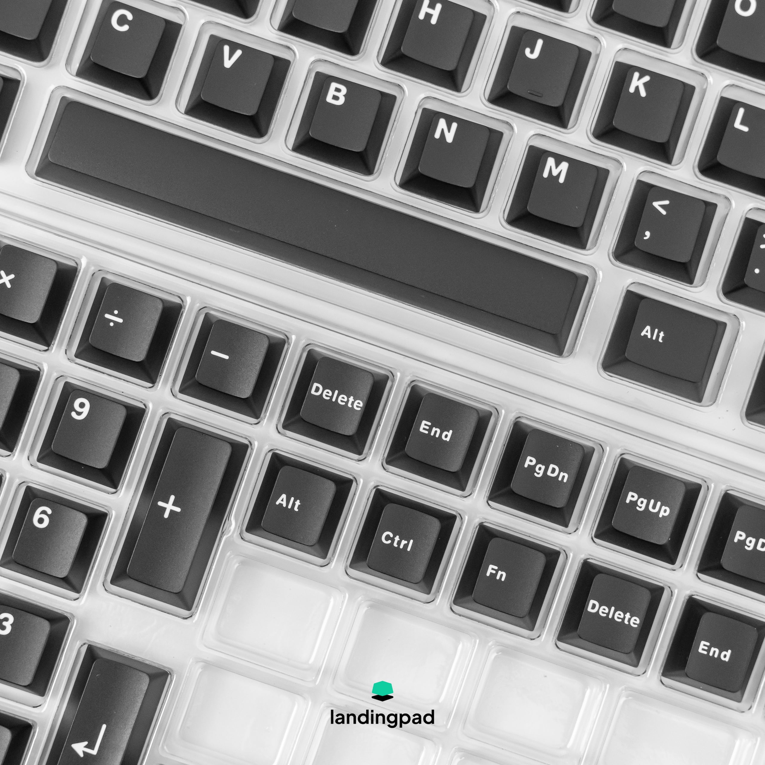 Icon WoB White-on-Black ABS Keycap Set | Custom Keyboard Keycaps