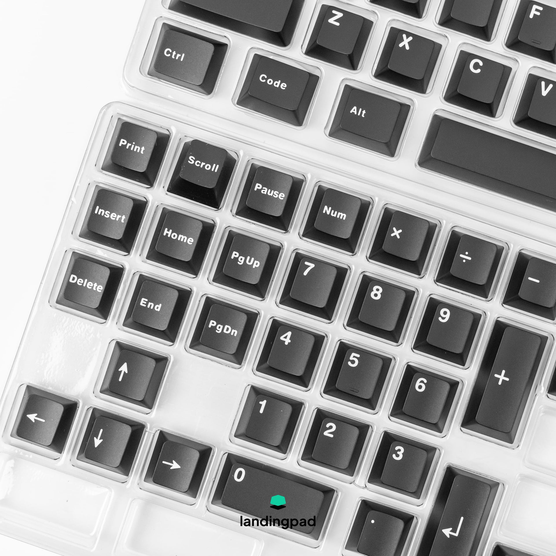 Icon WoB White-on-Black ABS Keycap Set | Custom Keyboard Keycaps