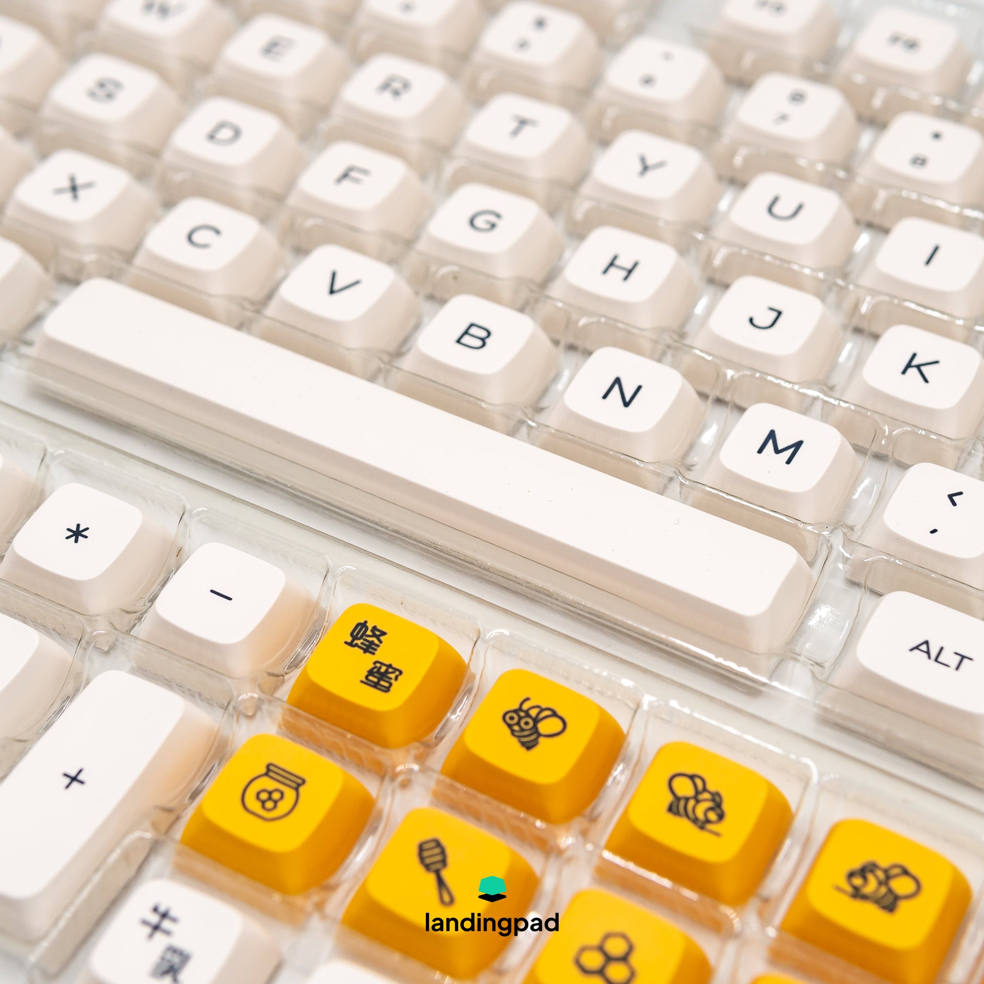 Honey Bee PBT XDA Keycap Set | Custom Keyboard Keycaps