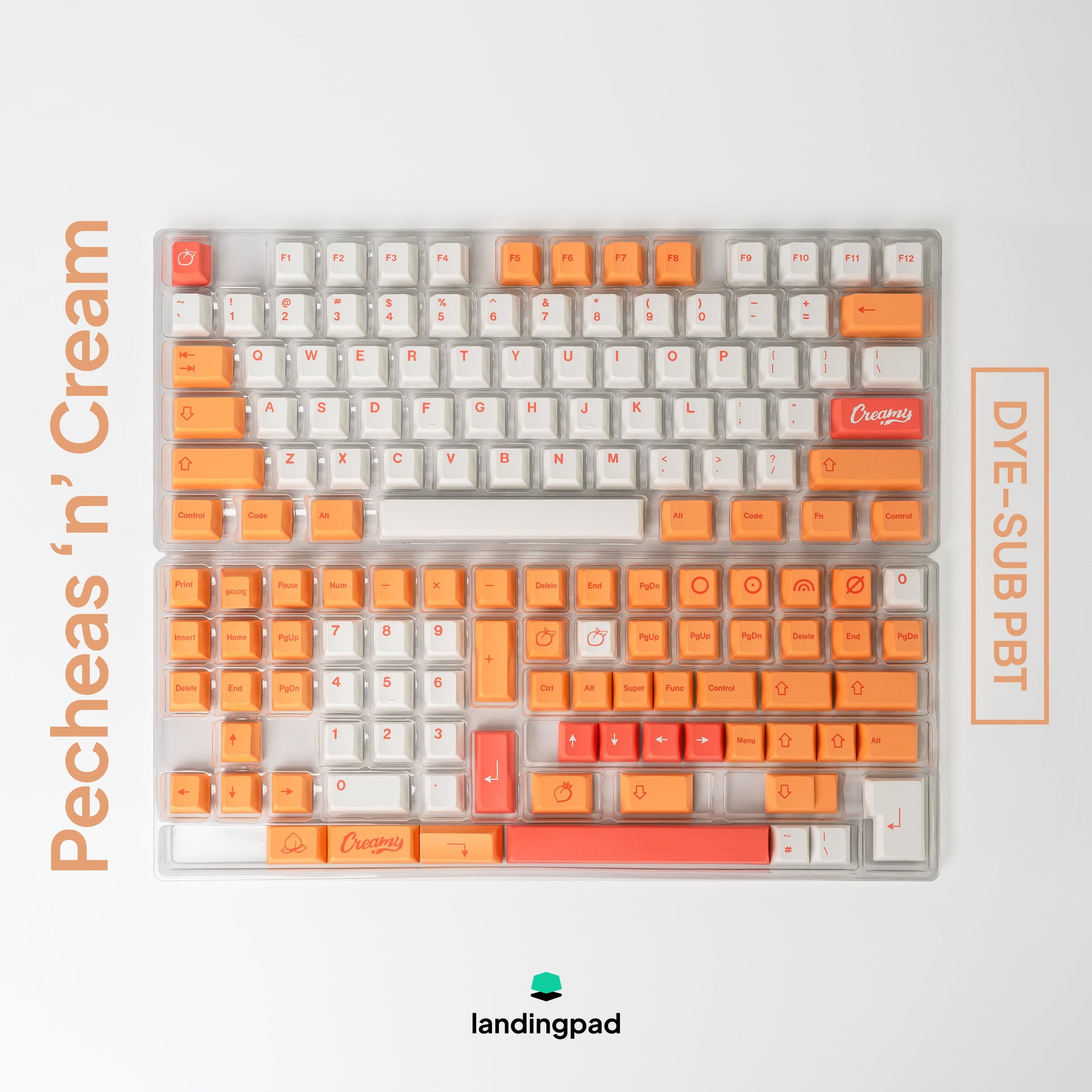 Peaches and Cream PBT Keycap Set | Custom Keyboard Keycaps