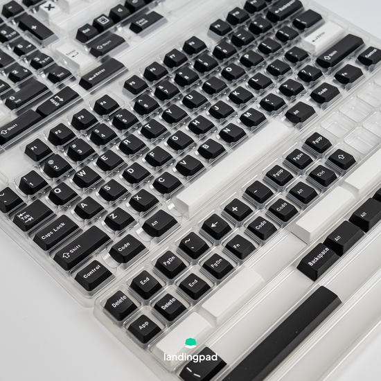 WOB White on Black ABS Keycap Set | Custom Keyboard Keycaps